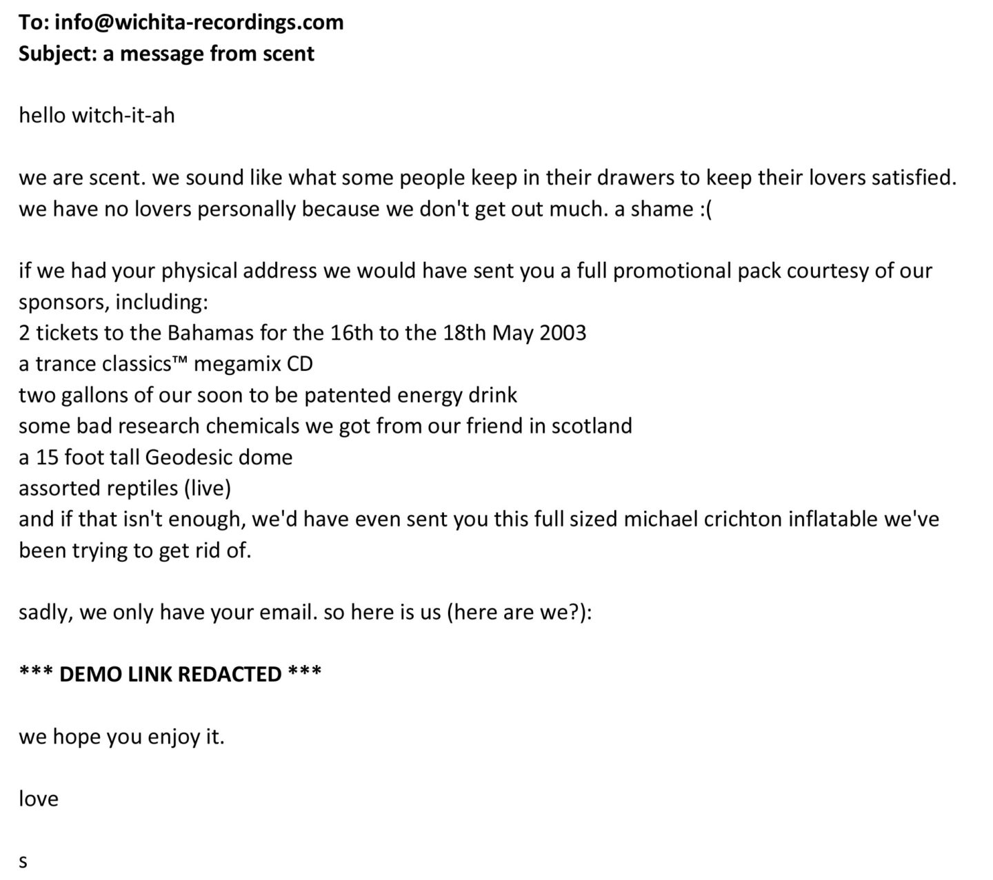 Scent have sussed out how to get a record deal in 2017 – email the ...