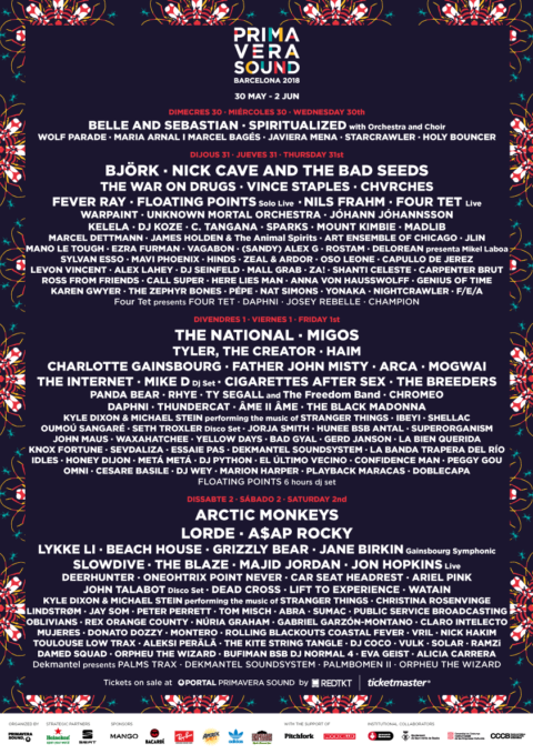 Primavera Sound 2018: headliners are Björk, Arctic Monkeys, Nick Cave ...